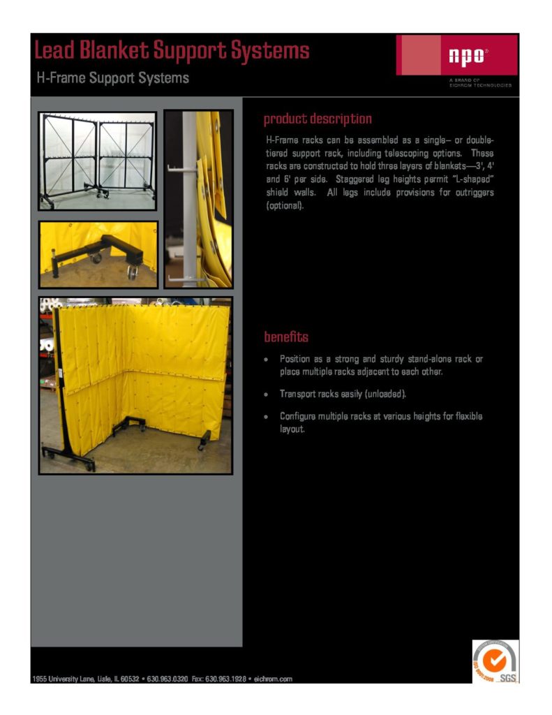 Lead Blanket Support Systems - Eichrom Technologies Inc